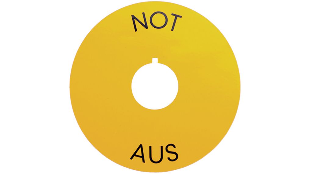 5.76.204.401/0400 | RAFI Sign emergency stop ø 60 mm 60mm Not-Aus Round ...