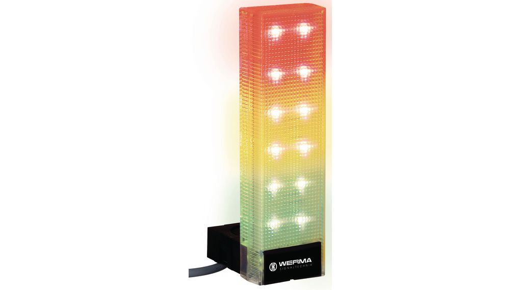 690.320.55 | Werma Signal Tower Green / Yellow / Red 330mA 24V VarioSIGN Surface Mount IP65 ...