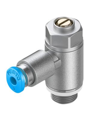 GRLZ-1/8-QS-3-D | Festo Flow Control Valve, Slotted Screw, G1/8/QS-3 ...