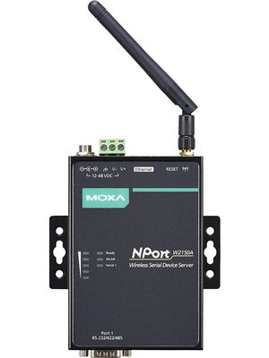 NPORT W2150A-T | Moxa WIFI serial server -40 to 75 °C, Serial Ports 1 ...