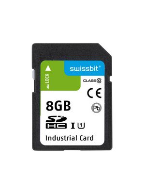SFSD008GL2AM1TO-E-5E-22P-STD | Swissbit Industrial Memory Card, SD, 8GB ...