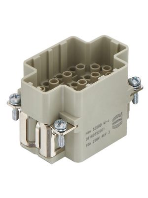 09160552001 | HARTING Insert Han, 55 Poles, Crimp, Plug | Distrelec ...