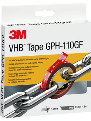 GPH-110GF | 3M VHB Tape, 19mm x 3m, Grey | Distrelec Germany