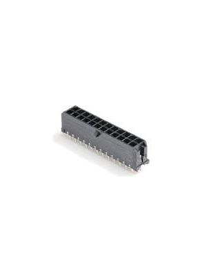 43045-2424 | Molex Micro-Fit 3.0 Vert HDR 3.00mm Dual Row 24 Circuits with PCB Press-fit Metal ...