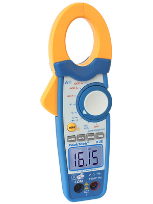 P1615 +CAL | PeakTech Current Clamp Meter, RMS, 40MOhm, 100kHz, LCD ...