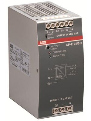 1SVR427034R0000 | ABB DIN Rail Power Supply, 24V, 5A, 120W, Fixed | Distrelec Norway