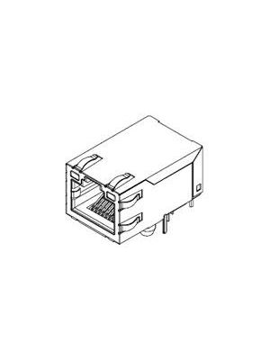 48025-0002 | Molex Modular Jack 90° 10/100 with Integrated Magnetic and ...