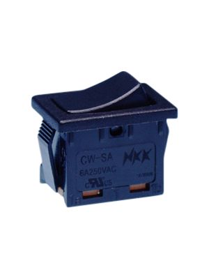 CWSA11AANS | NKK Rocker Switch, 6 A, 1NO, 250V, ON-OFF, Black ...