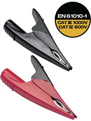 AC285 | Fluke Crocodile Clip Set, Black / Red, 1kV, 10A | Distrelec Norway