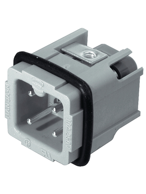 09 20 004 2611 | HARTING Pin insert, Han A 4p+E, 4 Poles, Screw, Plug ...